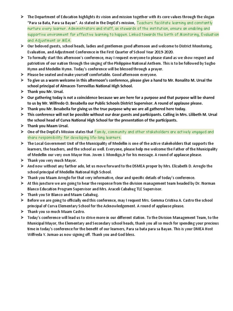 Script On Dmeaa | PDF | Behavior Modification | Cognition