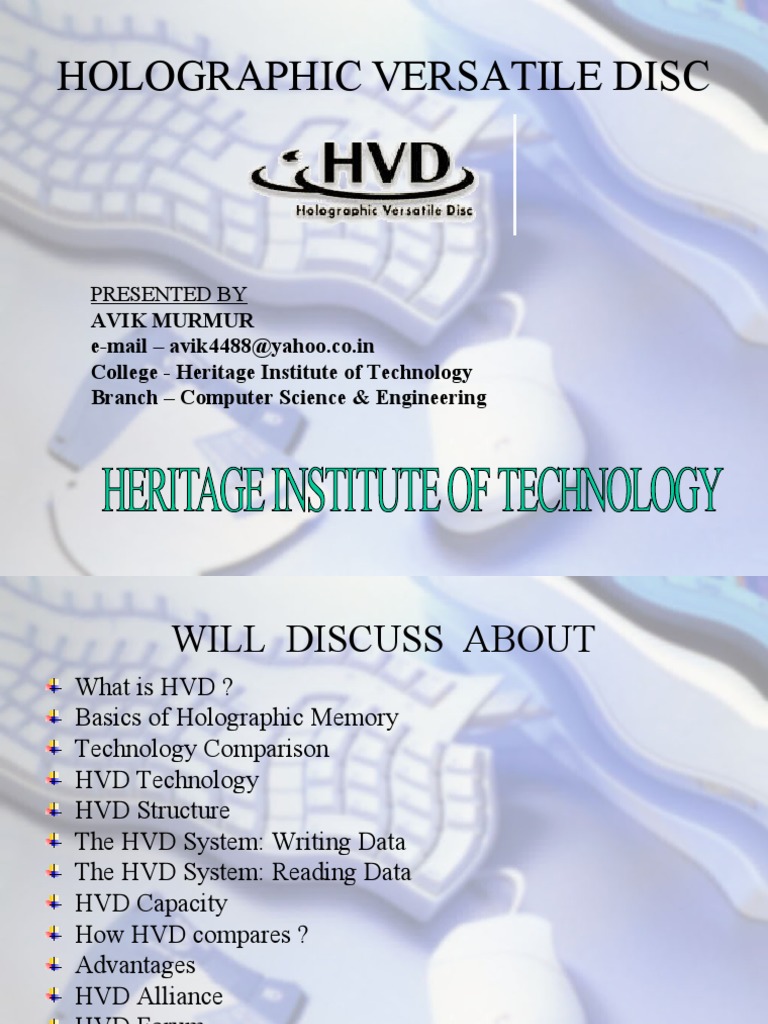 Holographic Versatile Disc | PDF | Holography | Optics
