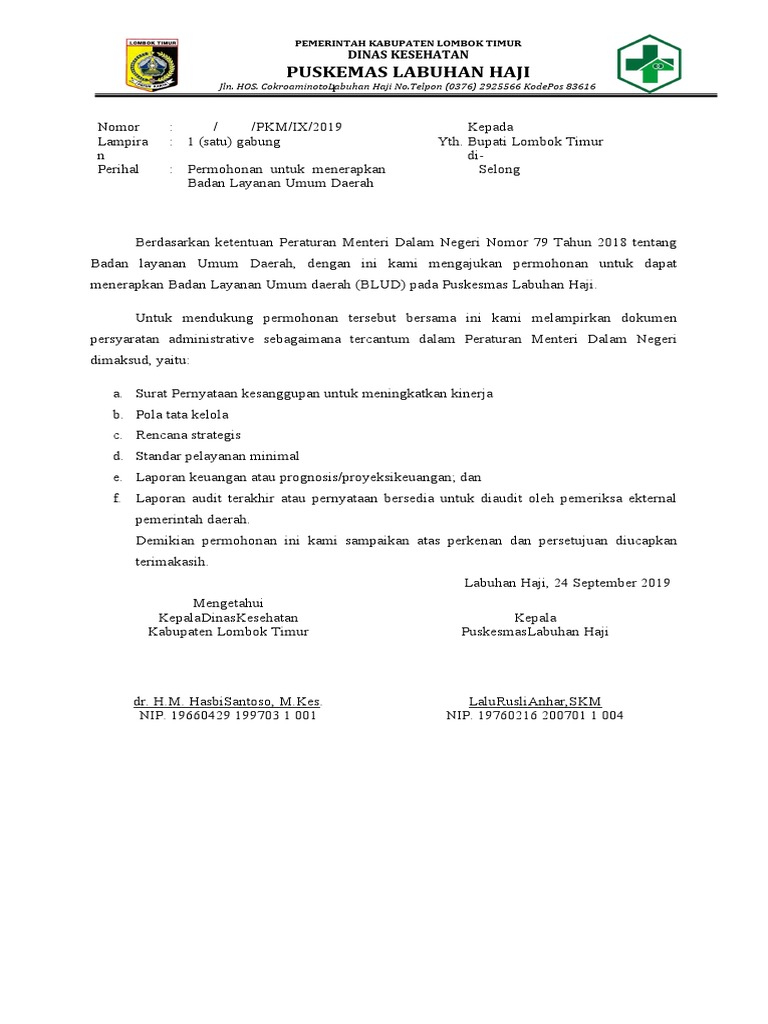 Surat Blud LB - Haji | PDF