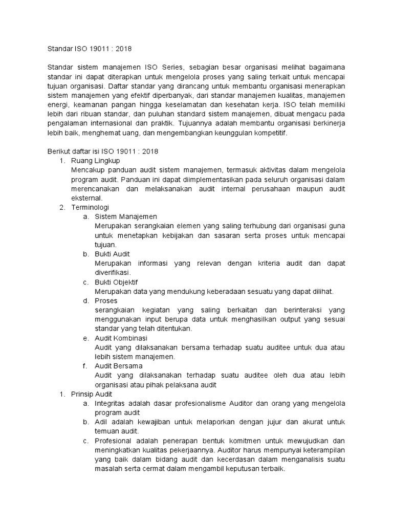 Panduan ISO 19011:2018 untuk Audit | PDF