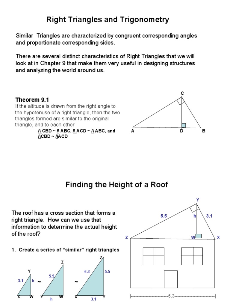 Right Triangles and Trigonometry Overview | PDF | Trigonometric ...