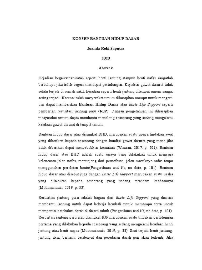 KONSEP BANTUAN HIDUP DASAR Juanda Roki Saputra | PDF