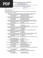 FABM 1 Summative Exam Module 1 and 2 | PDF | Accounting | Economies
