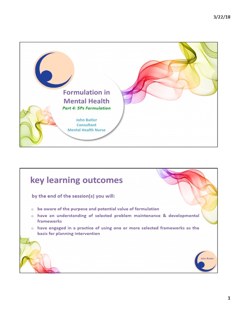pres-formulation-4-5ps | Psychotherapy | Mental Disorder
