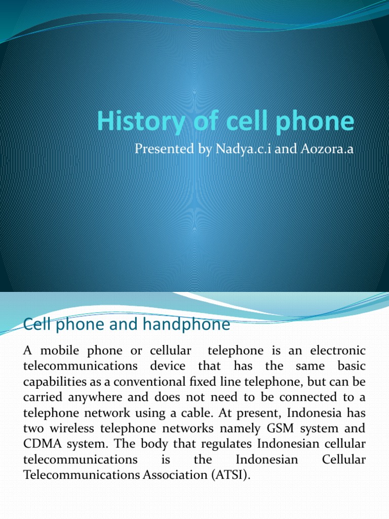 Evolution of Cell Phones and Networks | PDF | Mobile Phones | Telephone