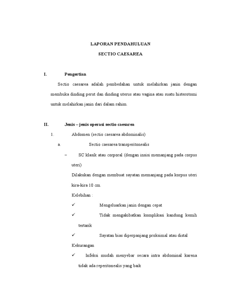 LP Sectio Caesarea | PDF