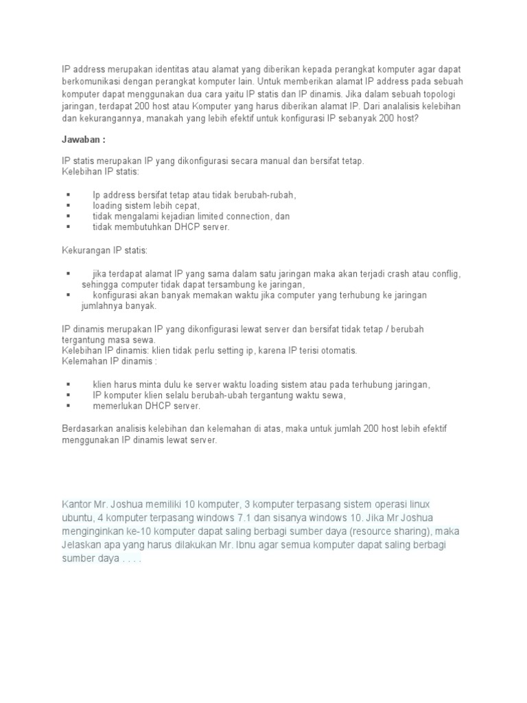 Soal HOST TKJ | PDF