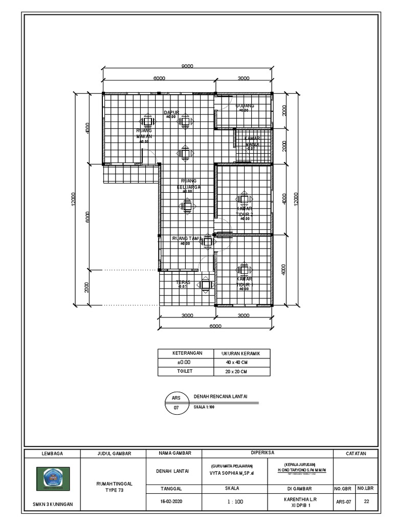 Denah Rencana Lantai PDF | PDF