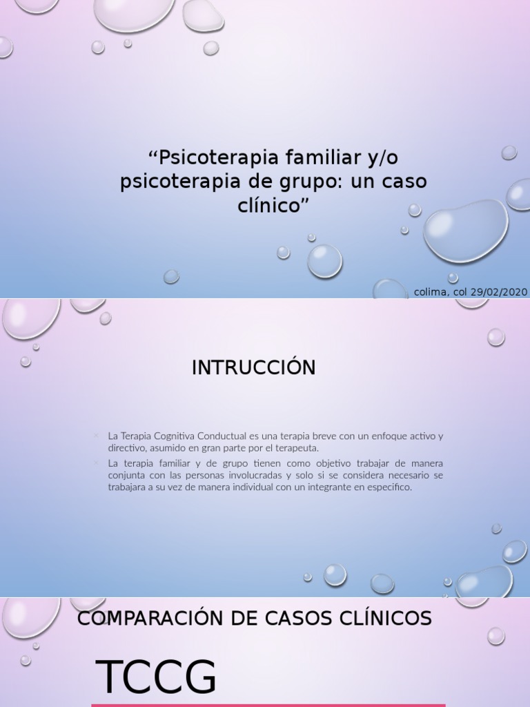 TCCG y TCCF | PDF | Psicoterapia | Psiquiatría