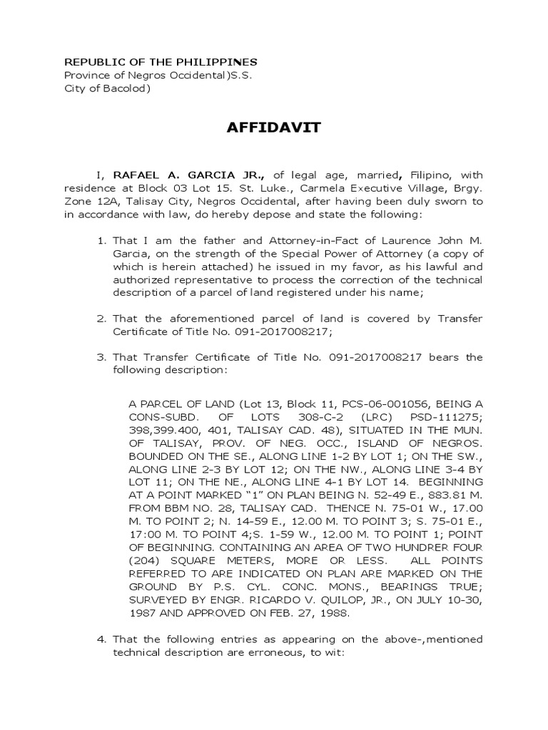 Affidavit of Correction of Annotation | PDF | Government Information ...