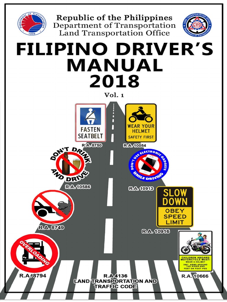 LTO MANUAL Volume - 1 | PDF | Driving | Vehicles