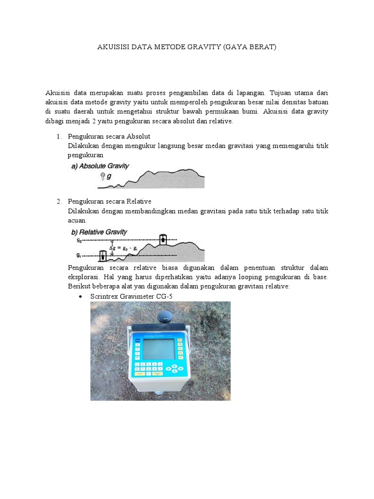Koreksi Terrain dalam Akuisisi Gravity | PDF