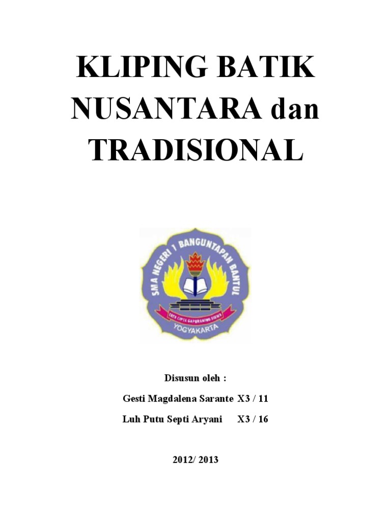 Kliping Batik Nusantara Dan Tradisional | PDF