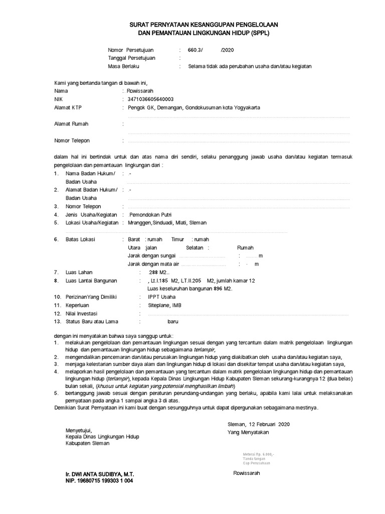 FORM SPPL 2018 Terbaru | PDF