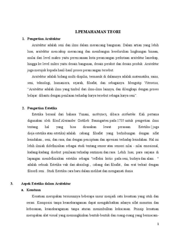 Pengertian Arsitektur | PDF