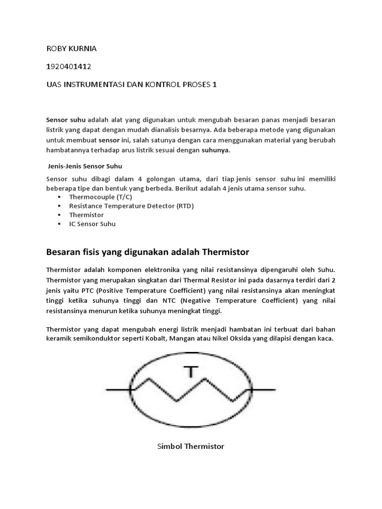 Thermistors and Temperature Sensors | PDF