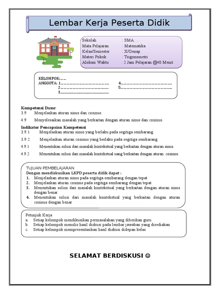 LKPD Aturan Sinus Cosinus | PDF