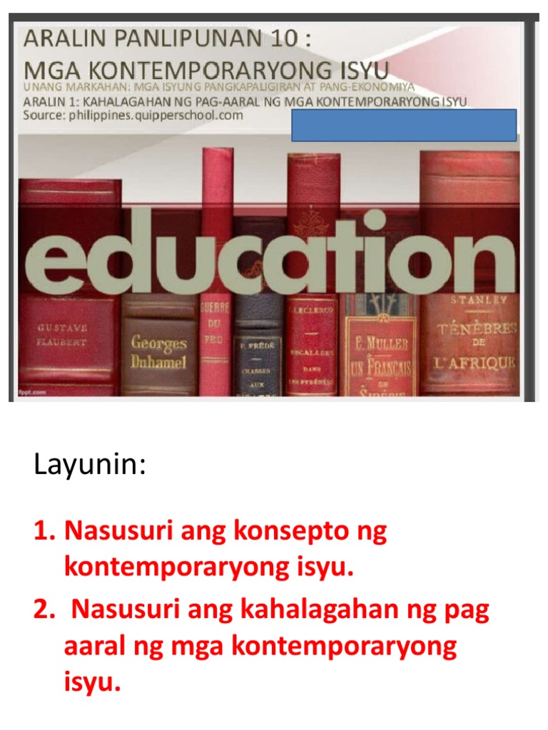 Konsepto NG Kontemporaryong Isyu | PDF