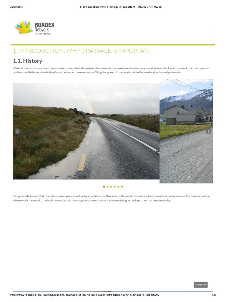 Introduction Why Drainage Is Important | PDF | Road | Drainage