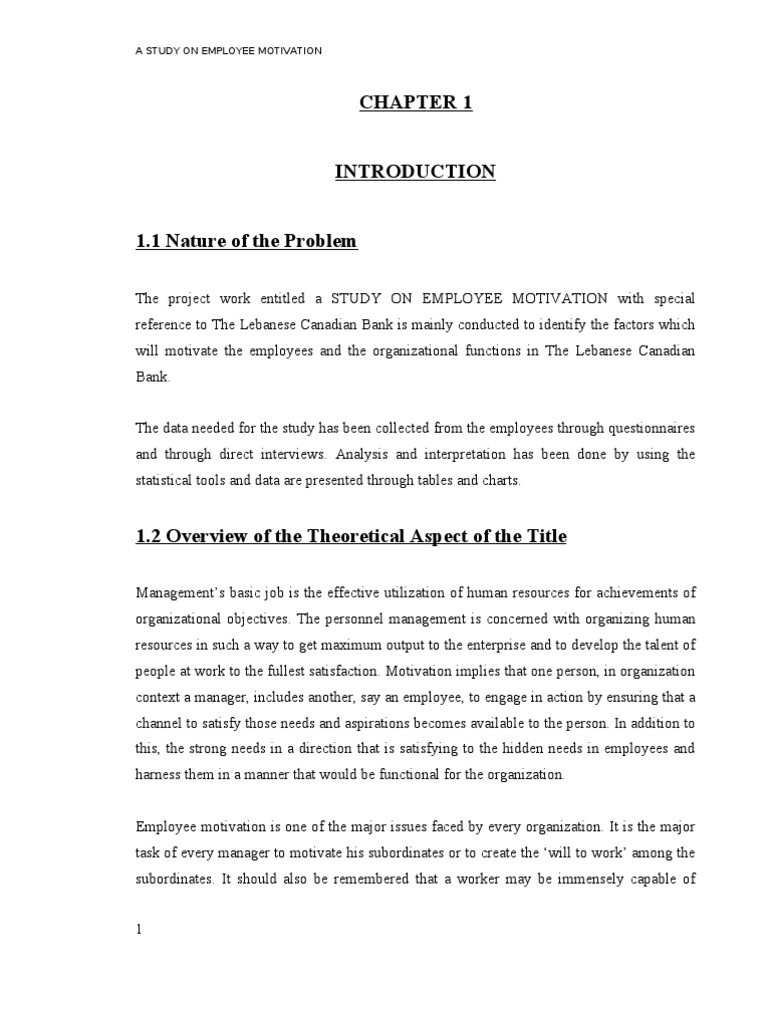 A Study On Employee Motivation | PDF | Motivation | Motivational