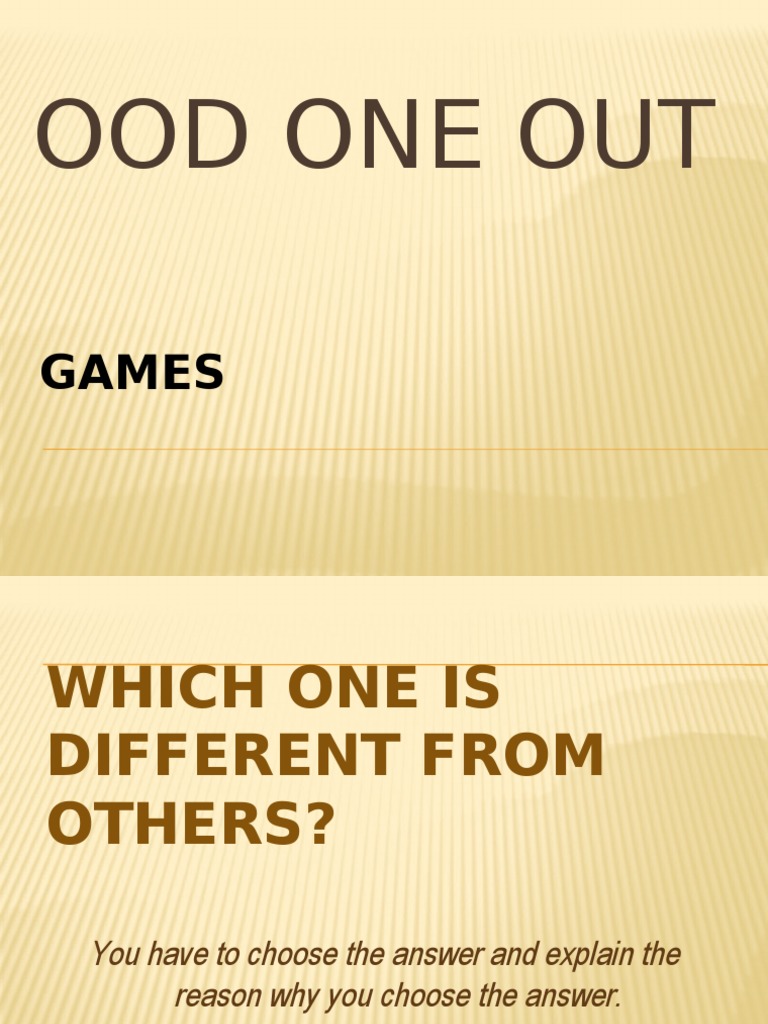 Odd One Out Games Fun Activities Games Icebreakers - 53930 | PDF