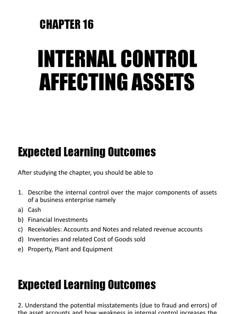 Internal Control Affecting Assets | PDF | Internal Control | Inventory