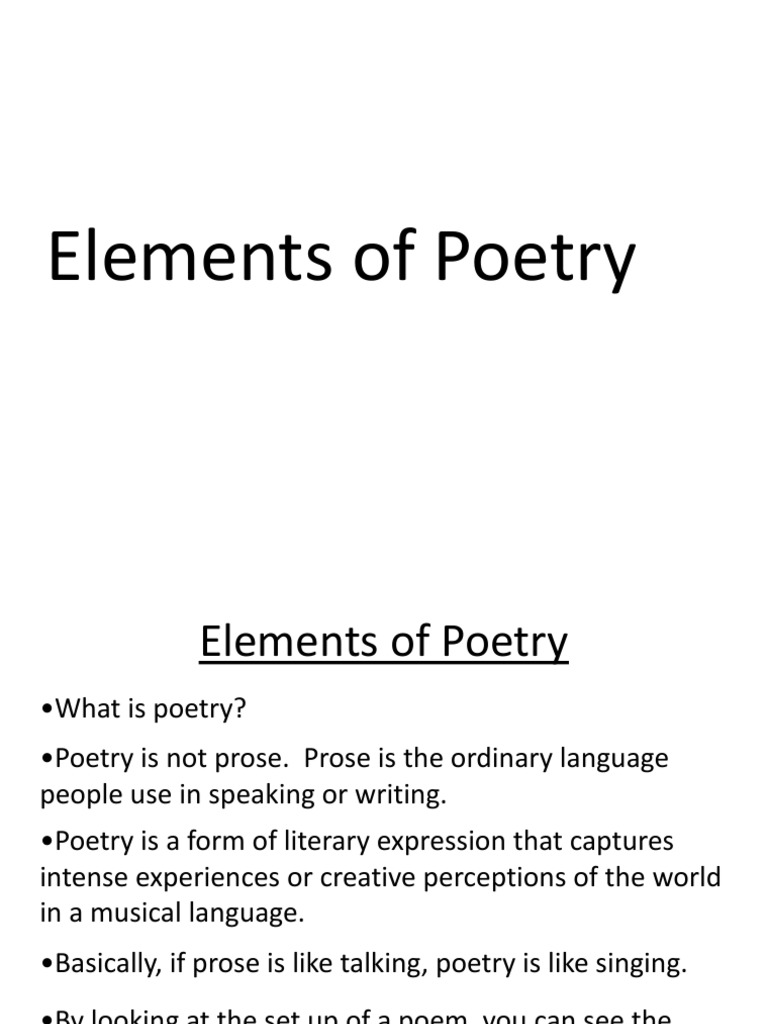 Elements of Poetry PDF | PDF | Shakespeare's Sonnets | Poetry