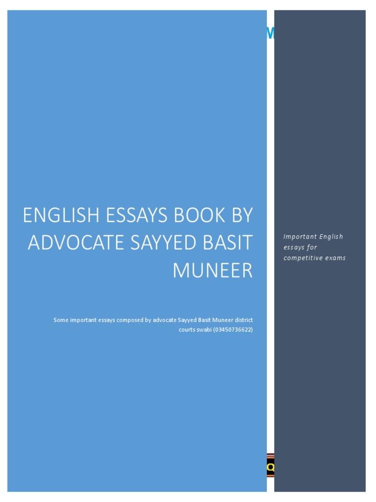 Essays Book by Adv Basit | PDF | Earthquakes | Mass Media