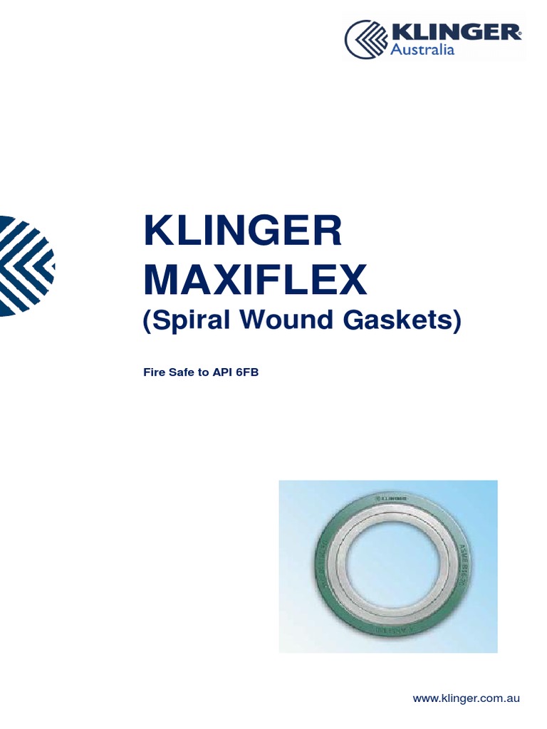 Maxiflex Spiral Wound Gaskets Product Document | PDF | Building Materials | Mechanical Engineering