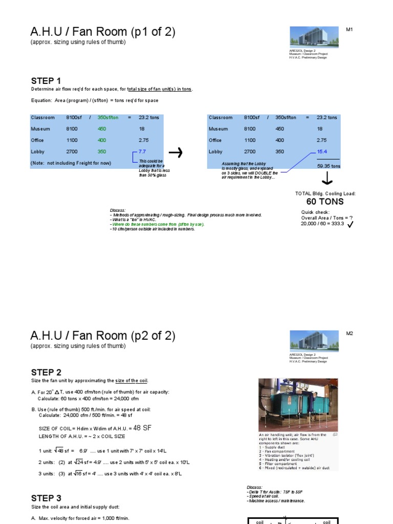 Ahu Room Size PDF | PDF | Elevator | Temperature