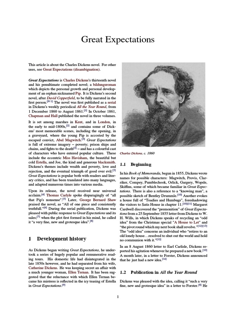 Great Expectations | PDF | Great Expectations | Estella (Great ...