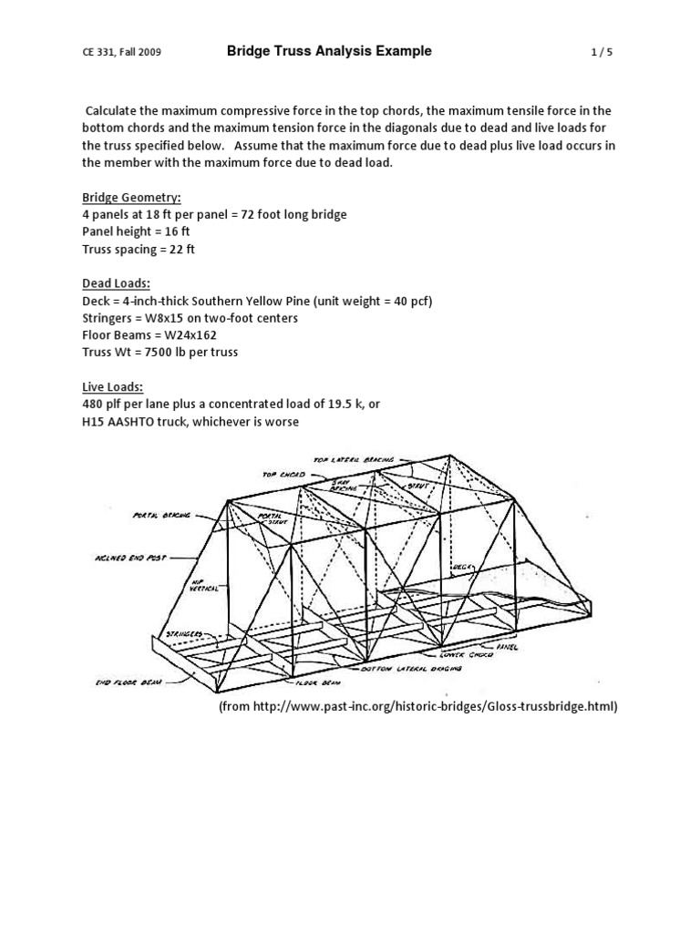 Bridge_Truss_Analysis_Example | Truss | Architectural Design