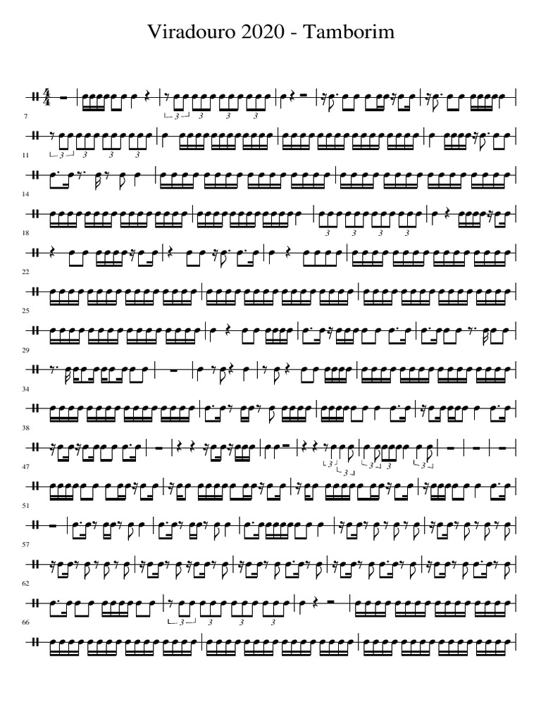 Tamborim Viradouro 2020 | PDF