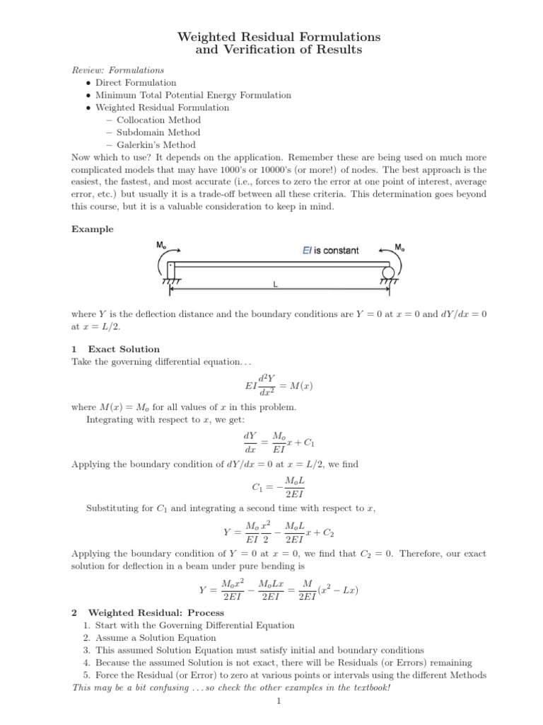 Weighted Residual Formulations | PDF | Fluid Dynamics | Differential ...