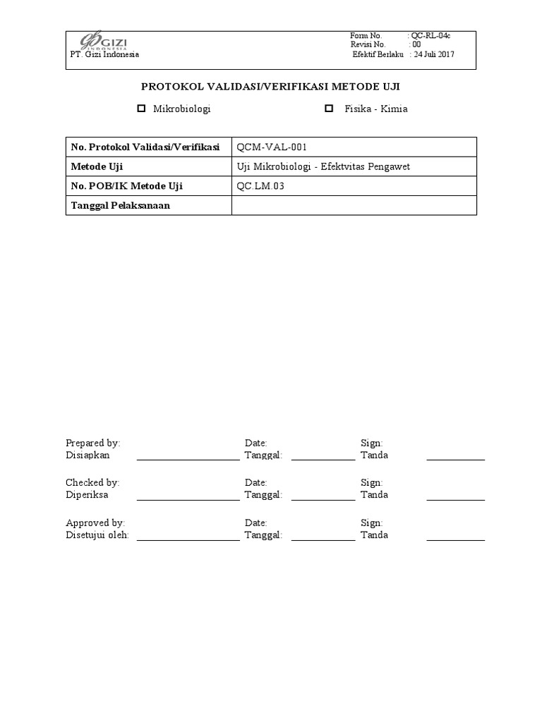 Validasi Uji Efektivitas Pengawet Mikrobiologi | PDF