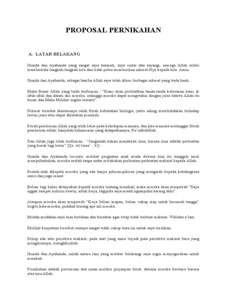 Proposal Pernikahan | PDF