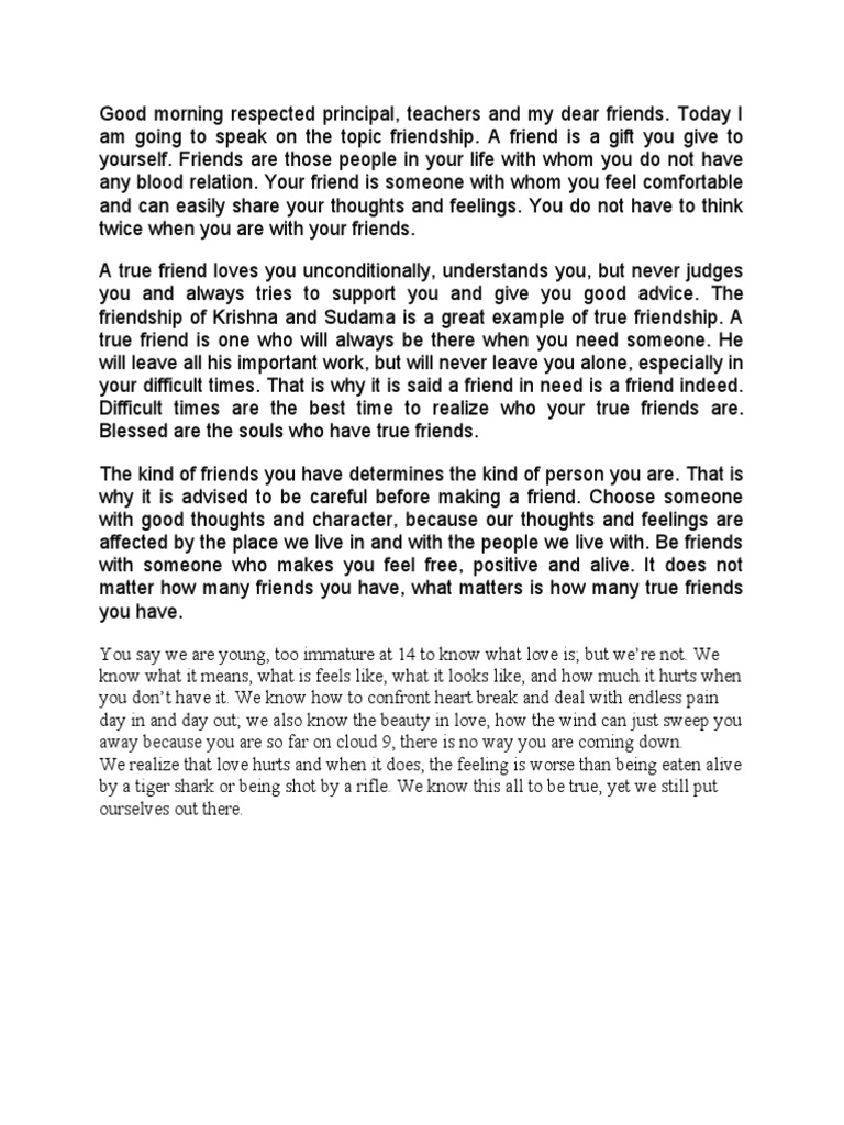 Good Morning Respected Principal | PDF