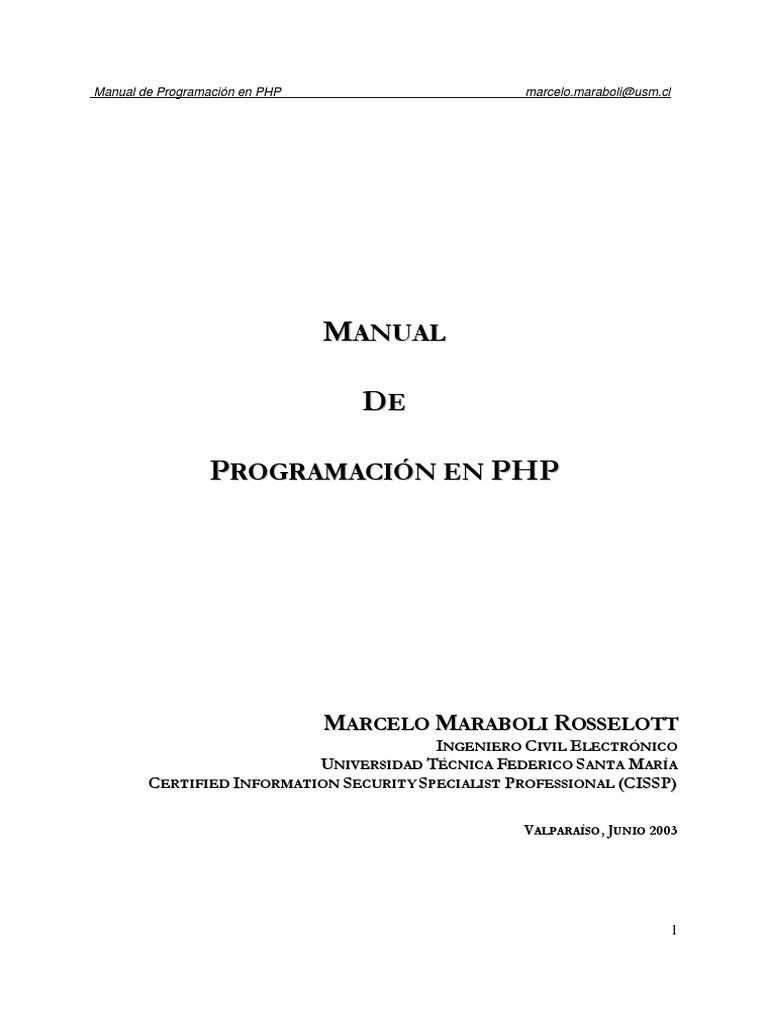 Php Programacion V6 1 Pdf Php Servidor Web 6300