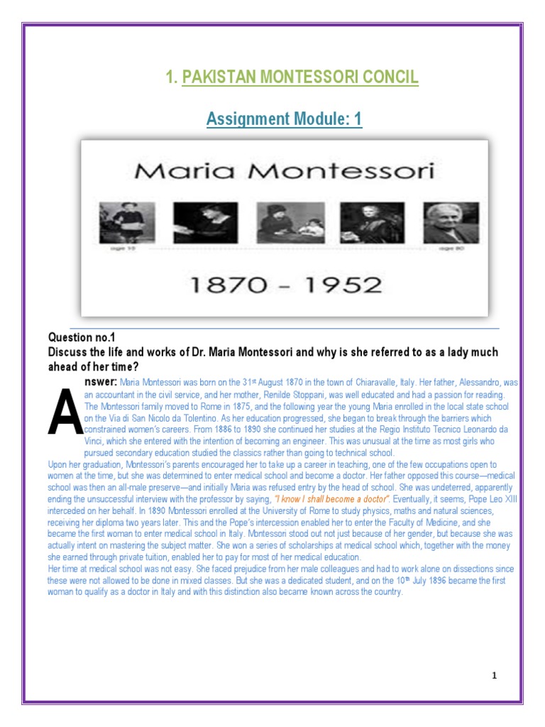 PMC Module No 1 | PDF | Montessori Education | Language Development