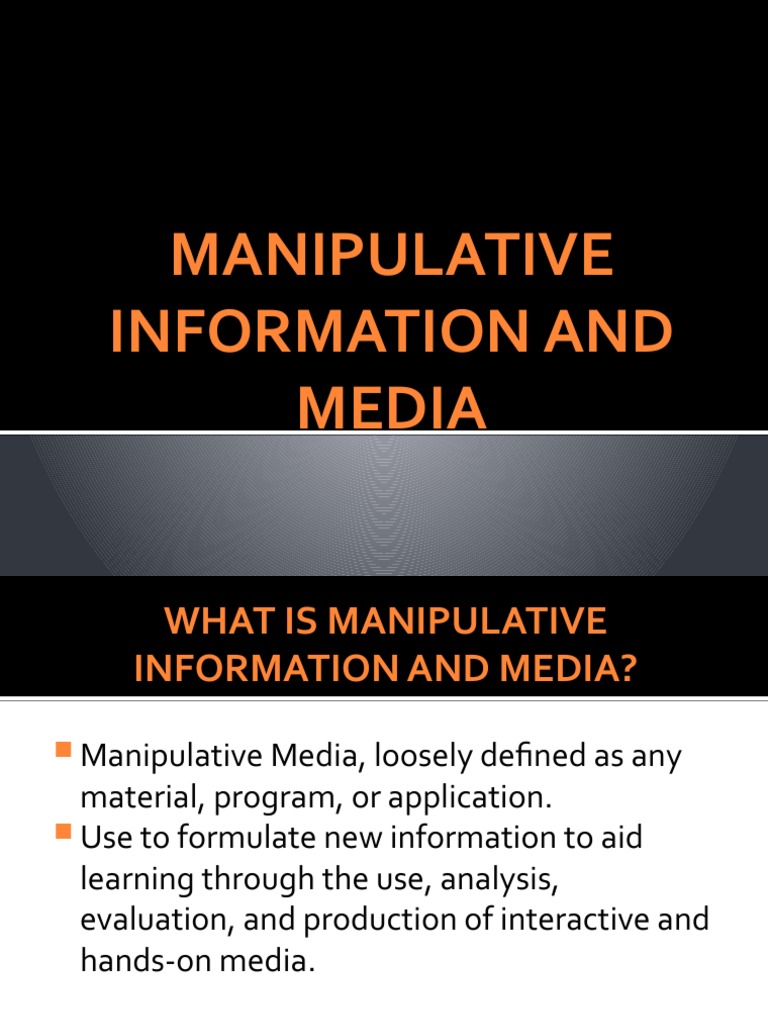 Manipulative Information and Media | PDF | Information | Cognition