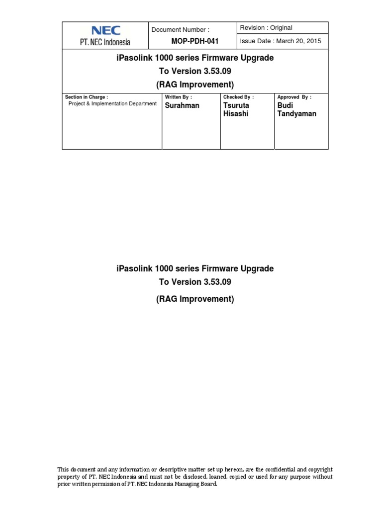 MOP-PDH 041 Upgrade Firmware Ipaso 1000 | PDF | Internet Explorer ...