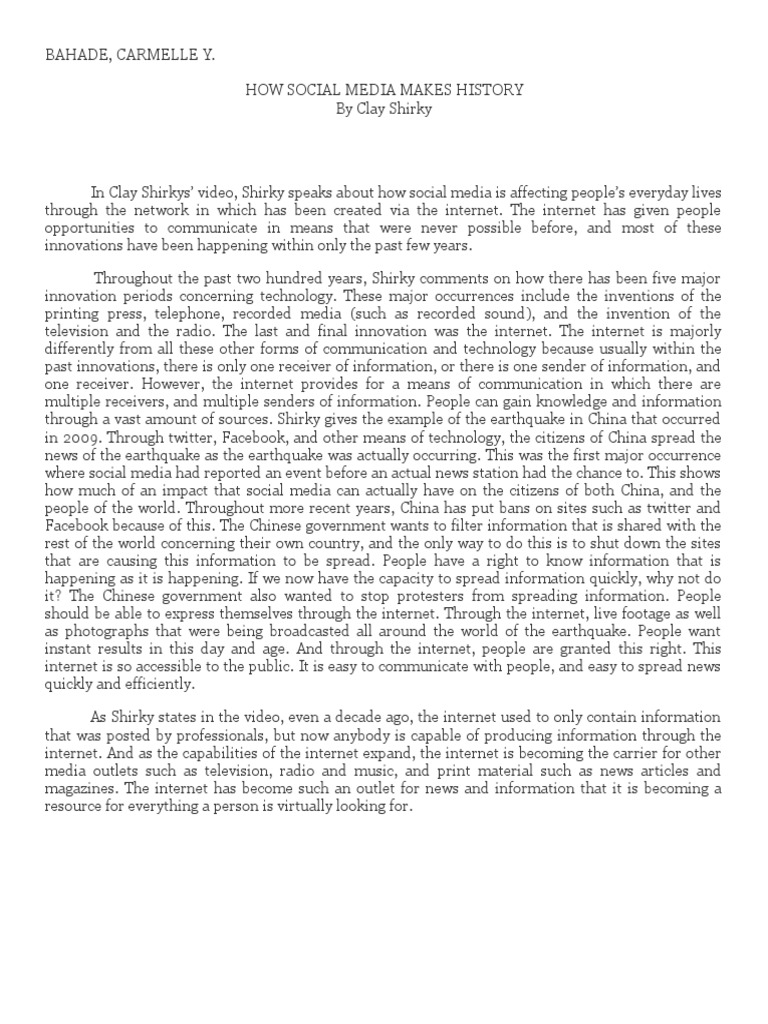 How Social Media Makes A History | PDF | Social Media | Popular Culture ...