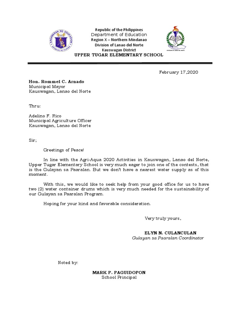 Request Letter (DA) | PDF