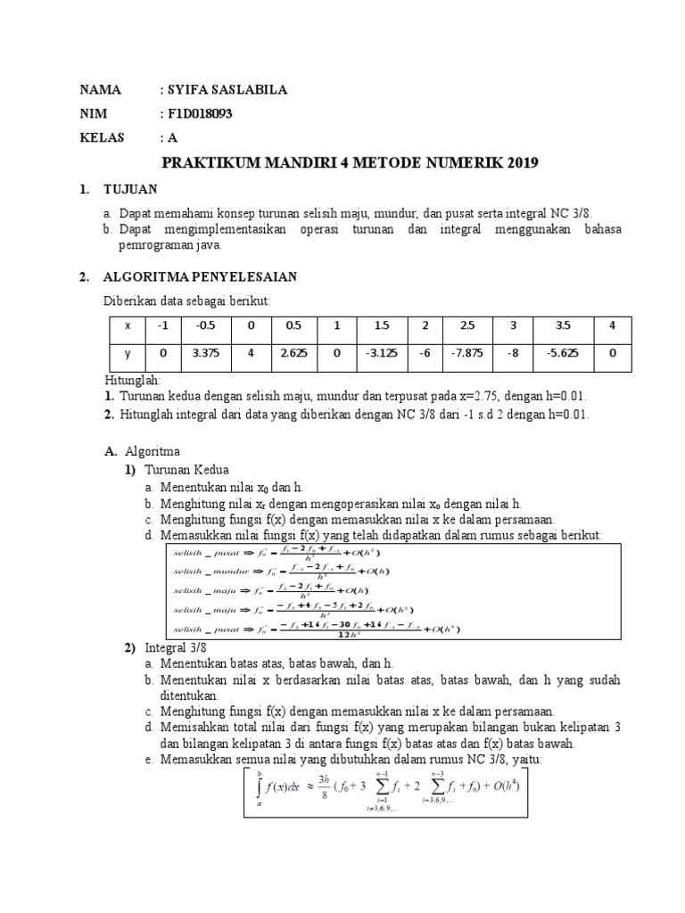 Praktikum 4 Metode Numerik | PDF