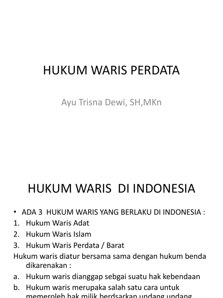 Hukum Waris Perdata | PDF