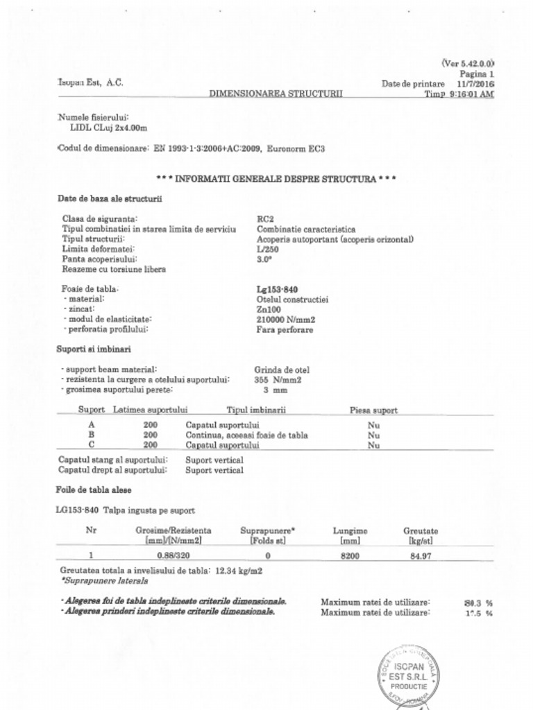 Verificare Calcul ISOPAN PDF | PDF