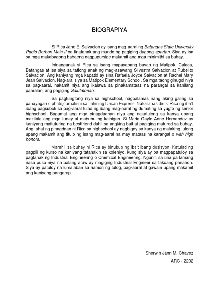 BIOGRAPIYA | PDF