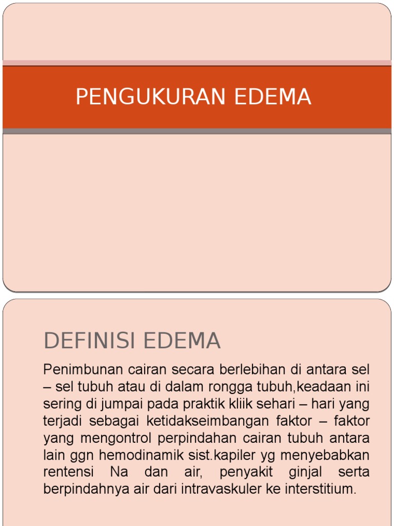 Pengukuran Edema | PDF