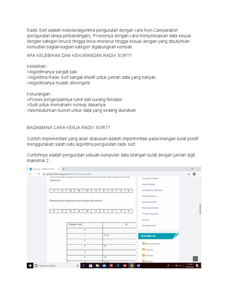 Radix Sort Adalah Metode | PDF