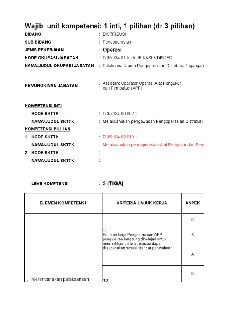 Assistant Operator Operasi Alat Pengukur Dan Pembatas App | PDF